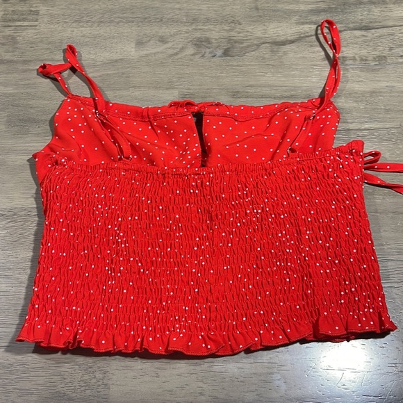 ROMWE | Tops | Romwe Polka Dot Tied Front Shorted Cami | Poshmark